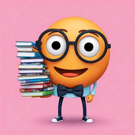 Cute Nerd Emoji For Social Media Premium Ai Generated Image