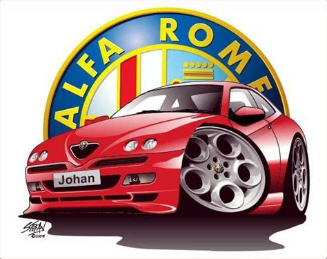 Red Sports Car With Alfa Romeo Logo