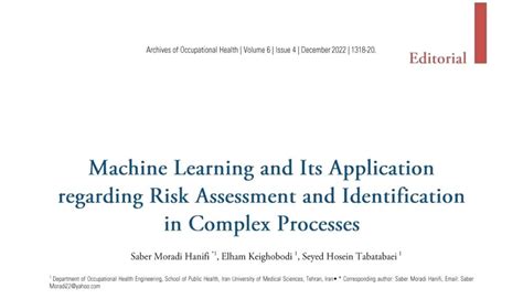 Riskmanagement Riskassessment Machinelearning Safety Artificialintelligence Elham
