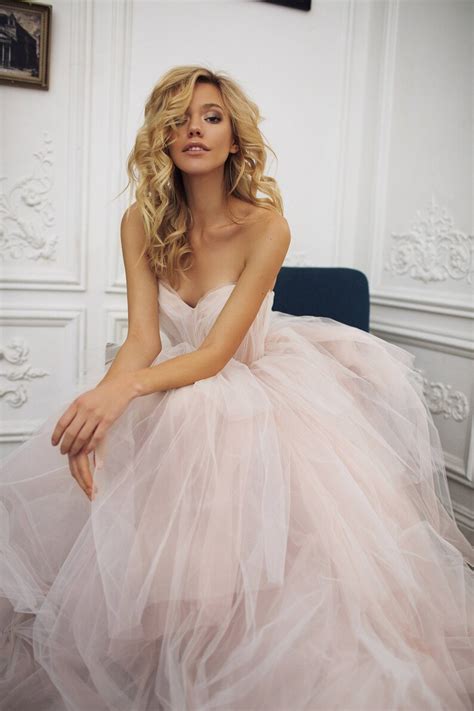 Tulle Wedding Dress Augusta Strapless Etsy