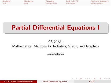 Pdf Partial Differential Equations I Computer Graphics · I Model