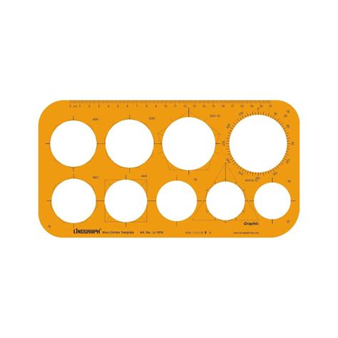 Linograph Stencil Professional Maxi Circle Templates Oxford