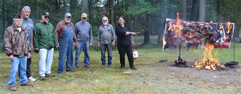 American Legion Post Retires Flags The River Reporter