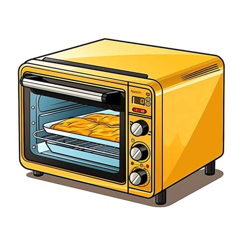 Premium Vector Yellow Color Toaster Oven Isometric Vector White Backgrou