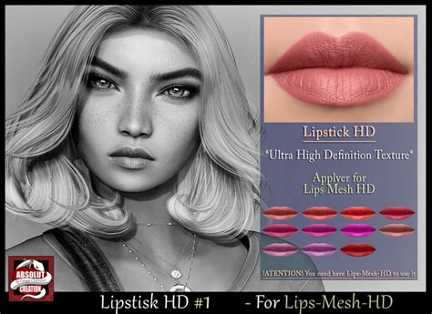 Second Life Marketplace Lipstick Hd 1