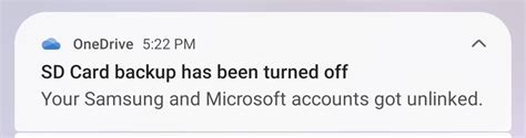 Sd Card Backup Has Been Turned Off Your Samsung And Microsoft Accounts