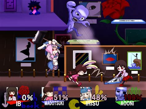 Madotsuki Ib Doll Irisu Kyouko And The Oni Mario And 6 More Drawn