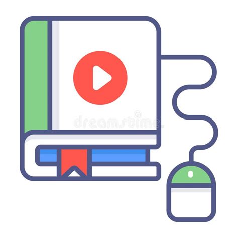 Video Lecture Video Book Modern Concepts Flat Design Premium Quality Vector Illustration