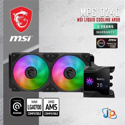 Jual Msi Mpg Coreliquid D Argb Cpu Cooler Liquid Fan Shopee Indonesia