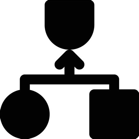 Dependent Variable Joining Merging Glyph Solid Icon 60576812 Vector