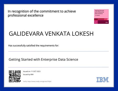 Earned The Getting Started With Enterprise Data Science Certificate