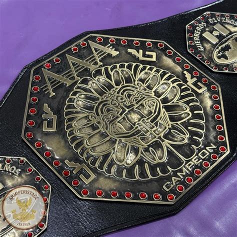 Aaa Mega Mexico Heavyweight Wrestling Championship Belt 4mm 6mm Zinc Antique Polished Leather