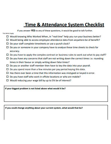 Free 14 Attendance Checklist Samples In Pdf