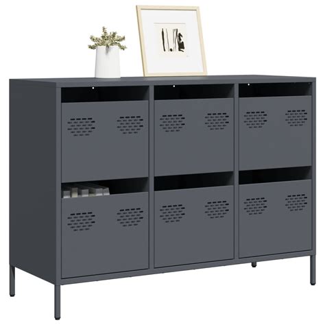 Maison Exclusive Aparador Acero Laminado En Frío Gris Antracita 101