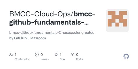 Github Bmcc Cloud Opsbmcc Github Fundamentals Chasecooler Bmcc