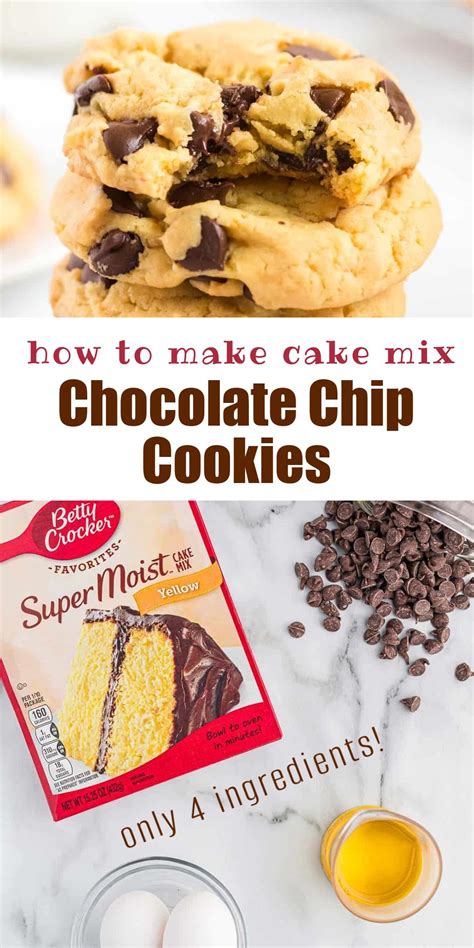 Chocolate Chip Cookies Made With Cake Mix Recipe Artofit