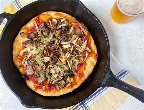 Mushroom And Fennel Cast Iron Skillet Pizza Vitacost Blog