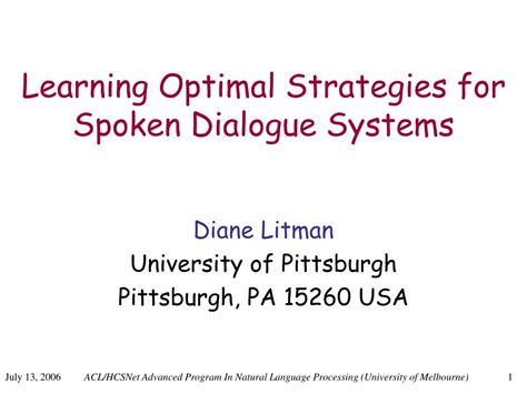 Ppt Learning Optimal Strategies For Spoken Dialogue Systems