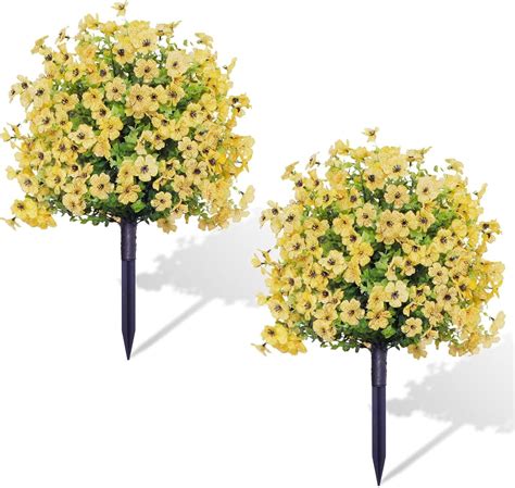 2pcs Artificial Violet Ball Topiary Trees With Ground Spikes For