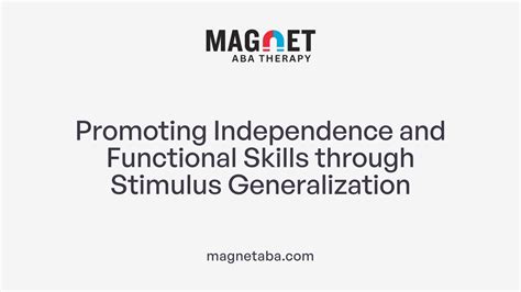 Understanding Stimulus Generalization In Therapy