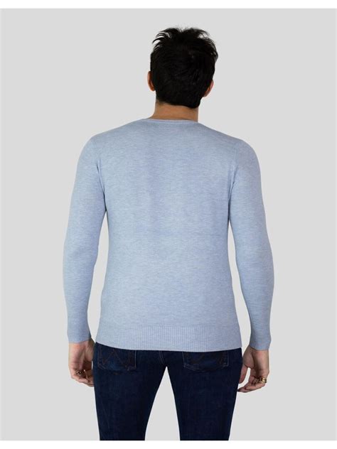 Pull Manches Longues Col Rond Kebello Bleu Ciel Kiabi 15 60