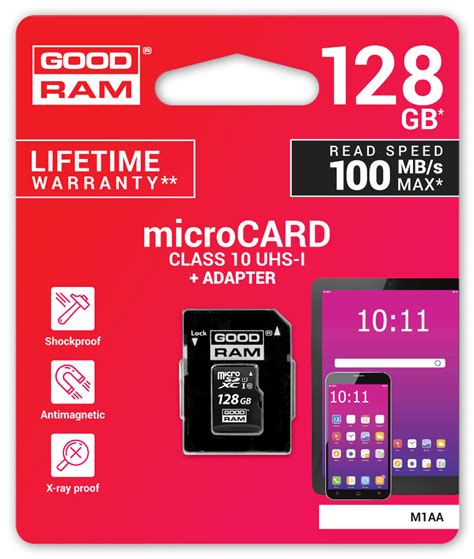 KARTA PAMIĘCI microSD GOODRAM UHS1 CL10 128GB ADAPTER 100MB opinie