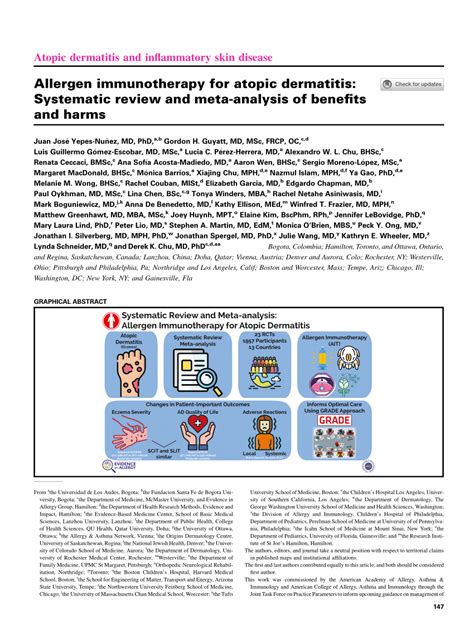 Pdf Allergen Immunotherapy For Atopic Dermatitis A Systematic Review