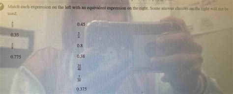 Solved Match Each Expression On The Left With An Equivalent Expression