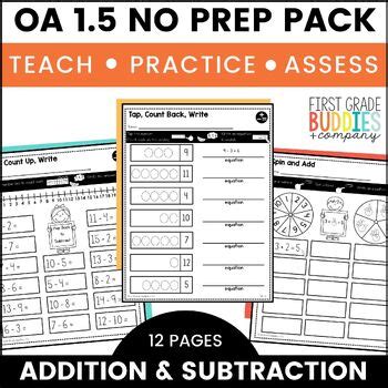 OA 1 5 Addition And Subtraction No Prep Tasks For Instruction And
