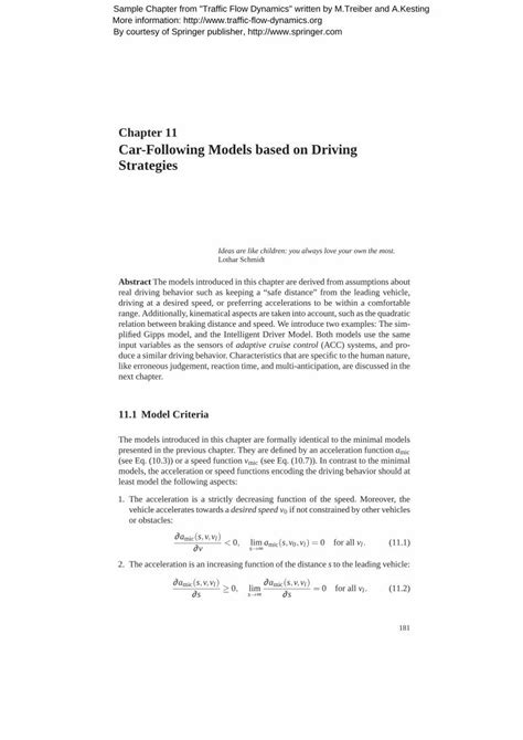 pdf chapter 11 car following models based on driving
