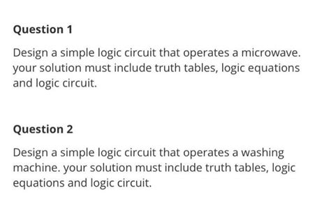 solved question 1 design a simple logic circuit that