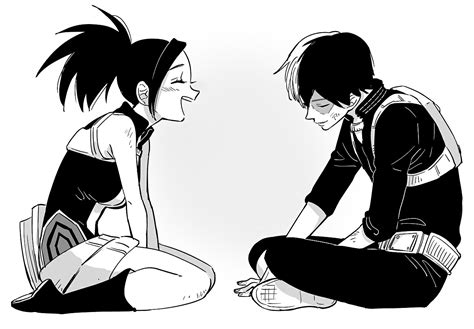 Yaoyorozu Momo And Todoroki Shouto Boku No Hero Academia Drawn By