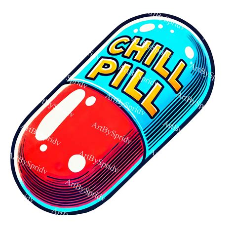 Trendy Chill Pill Clipart Png Retro Comic Style Red And Blue Capsule Clip