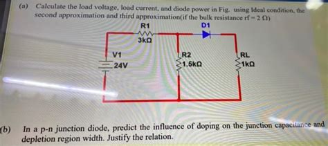 solved a calculate the load voltage load current and