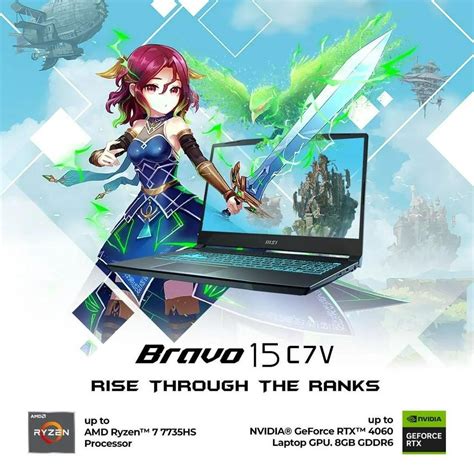 Jual Msi Bravo 15 C7vf Ryzen 7 7735hs Rtx4060 8gb 156 Fhd 144hz W11