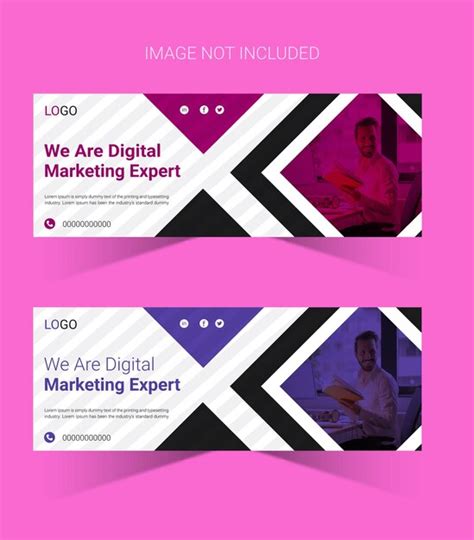 Premium Vector Vector Digital Marketing Facebook Cover Page Template