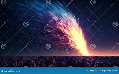 Exploding Star Illuminates Galaxy In Vibrant Multi Colored Abstract