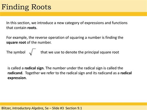 PPT Chapter 9 Roots And Radicals PowerPoint Presentation Free Download ID 680443