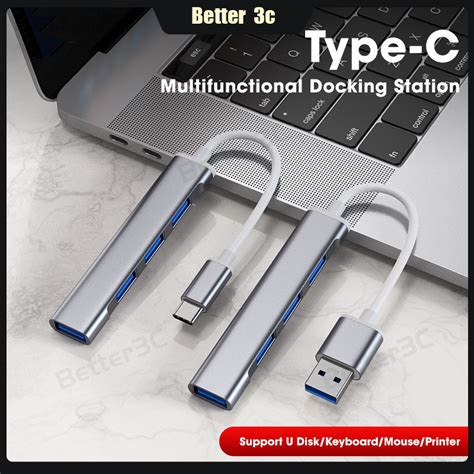 【better 3c】ultra Thin Mini Portable 4 Port Usb 30 Hub Usb Power Usb