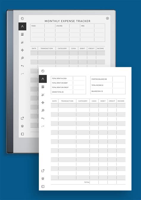 Monthly Expense Ledger Template