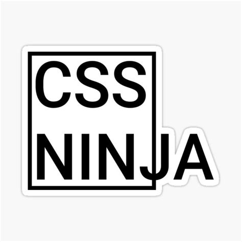 Css Ninja Sticker By Bd0m Redbubble