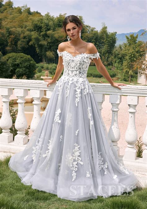 A Line Ball Gown Princess Off The Shoulder Sleeveless Sweep Train Tulle