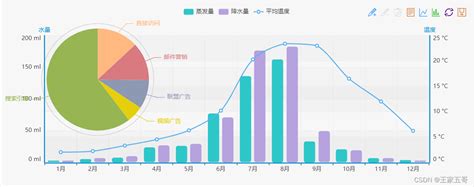 Echarts组合图 柱图饼图 Csdn博客