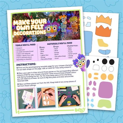Make Your Own Bluey Felt Decorations Bluey Official Website