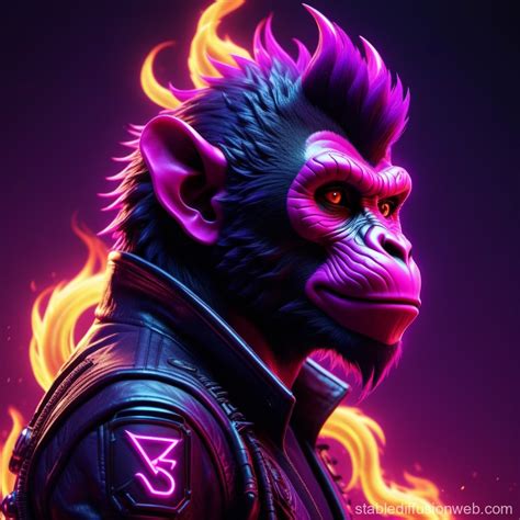 Fire Tailed Devil Monkey Stable Diffusion Online
