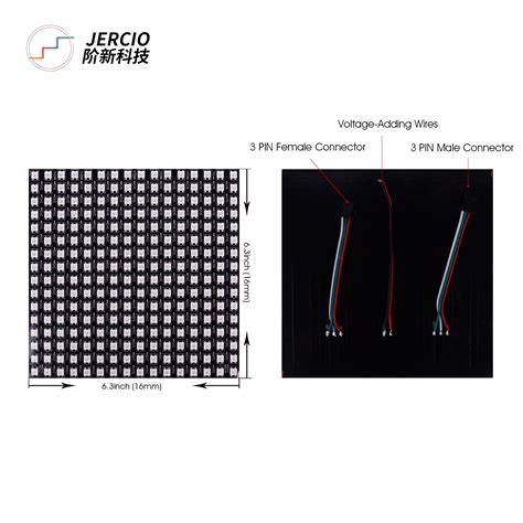 Ws2812b 16x16 Rgb Flexibele Pixel Panel Matrix Scr Vicedeal
