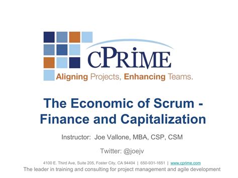 The Economics Of Scrum Finance And Capitalization Ppt