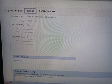 Solved Compute X1 And X2 Using The Specified Iterative