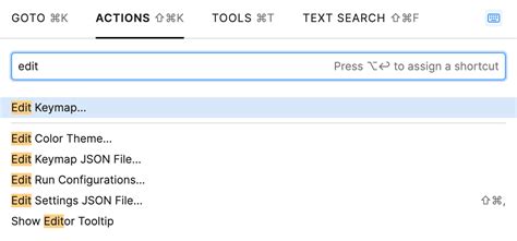 Keymap JetBrains Fleet Documentation