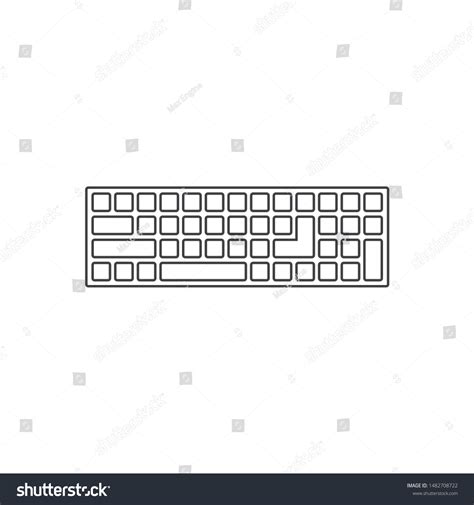 keyboard vector icon keyboard linear sign stock vector royalty free
